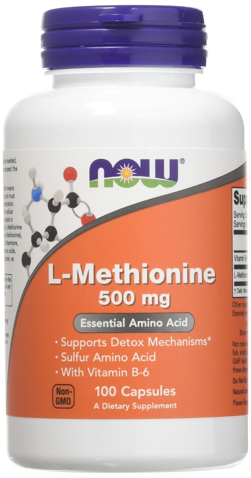 NOW Foods L-Methionine 500 mg capsules
