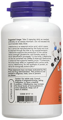 NOW Foods L-Methionine support for liver health
