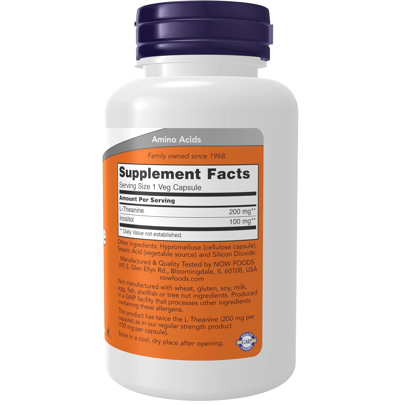 NOW Foods l-theanine 200 mg supplement