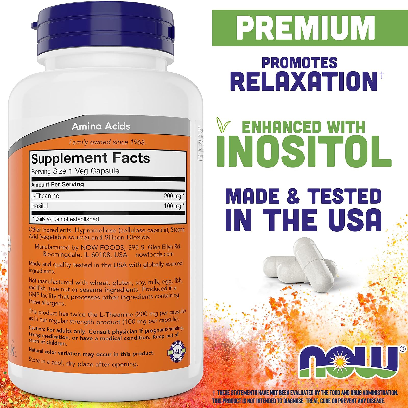 NOW Foods l-theanine capsules