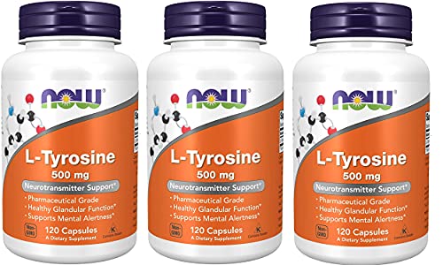 NOW Foods L-Tyrosine 500 mg capsules for mental focus