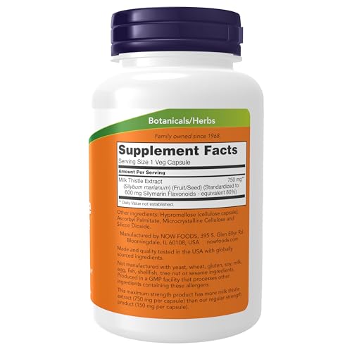 Now Foods milk thistle capsules benefits