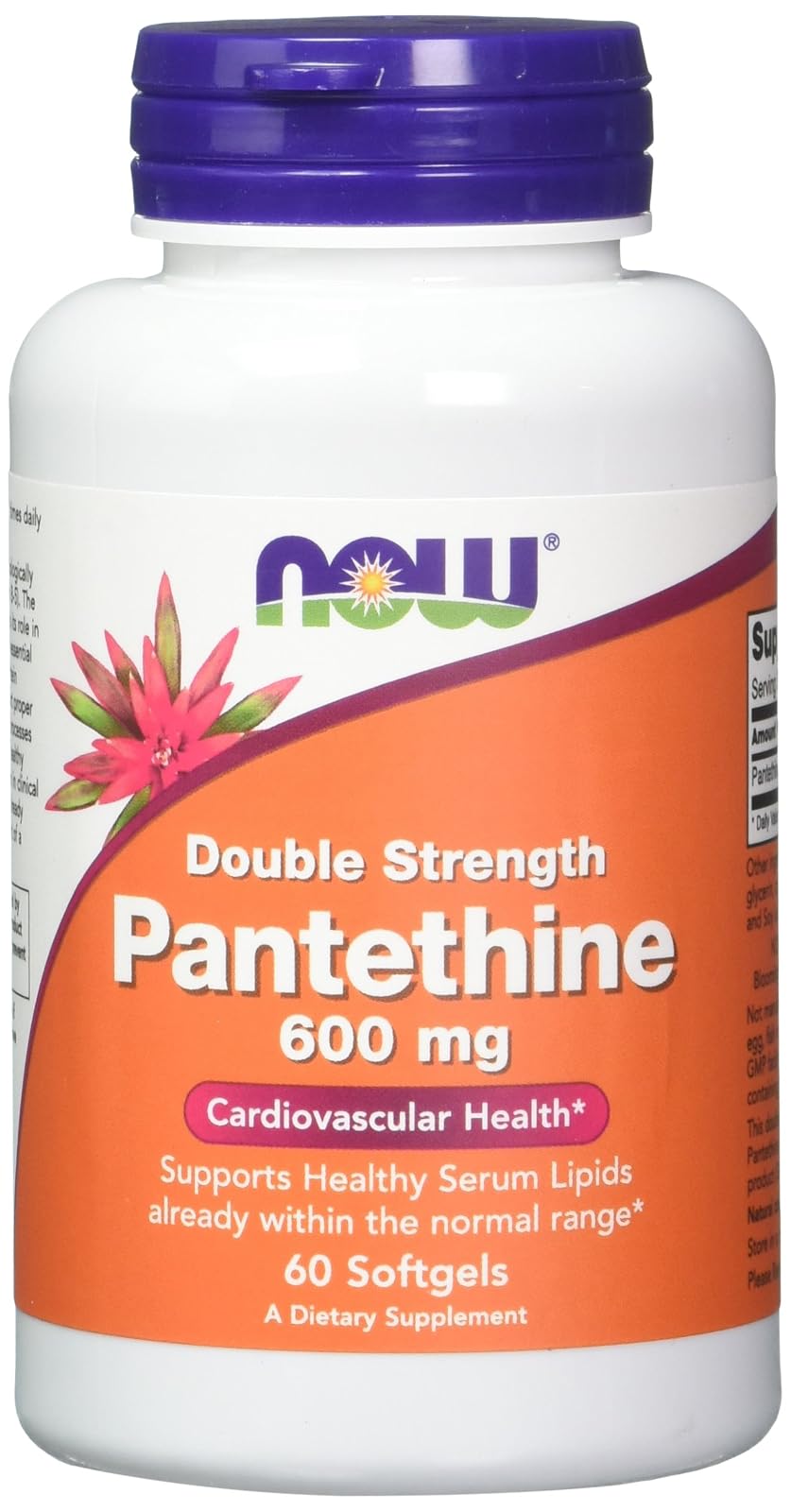 NOW Foods Pantethine softgels for energy