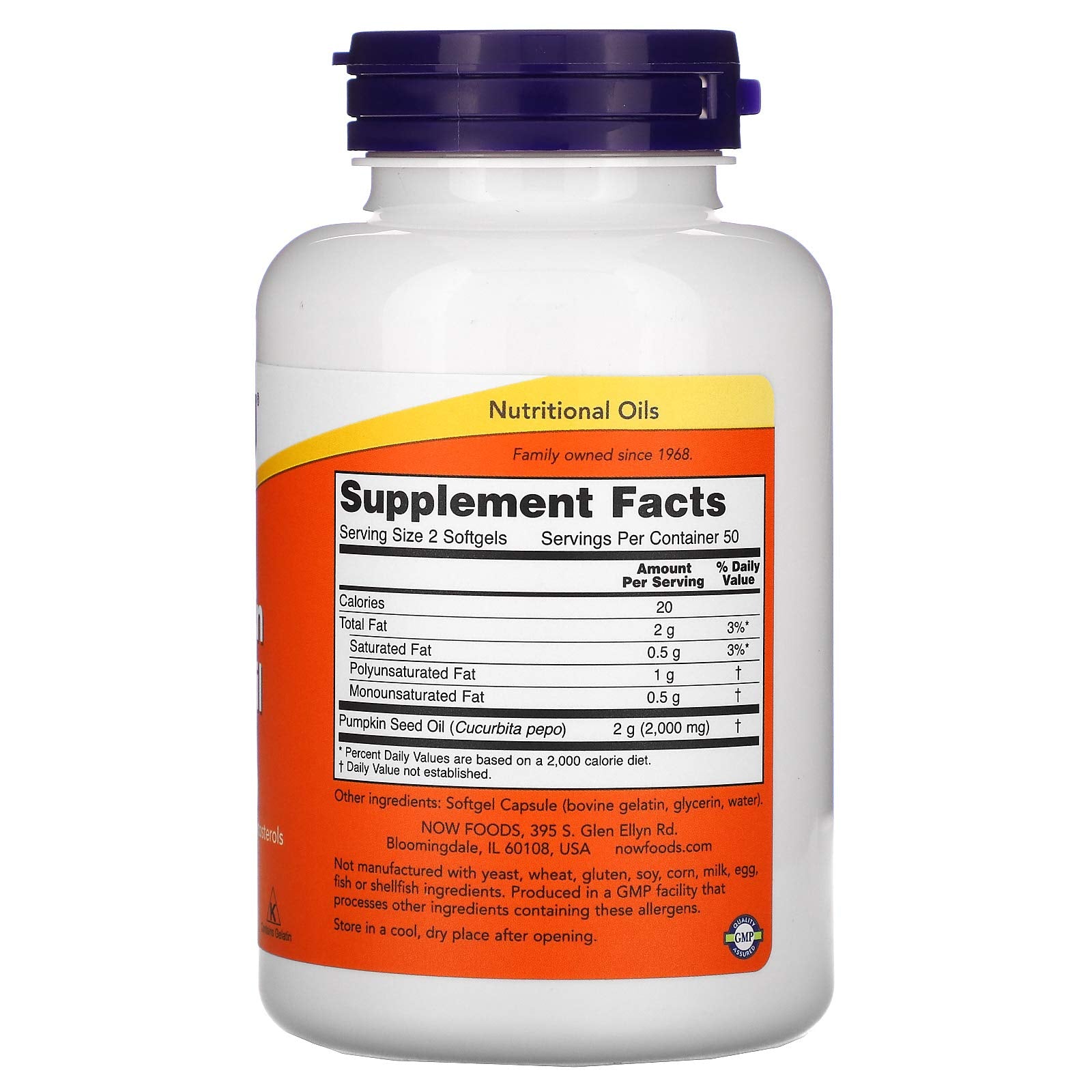 Now Foods pumpkin seed oil capsules