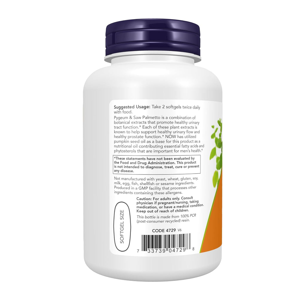 NOW Foods pygeum softgels for men