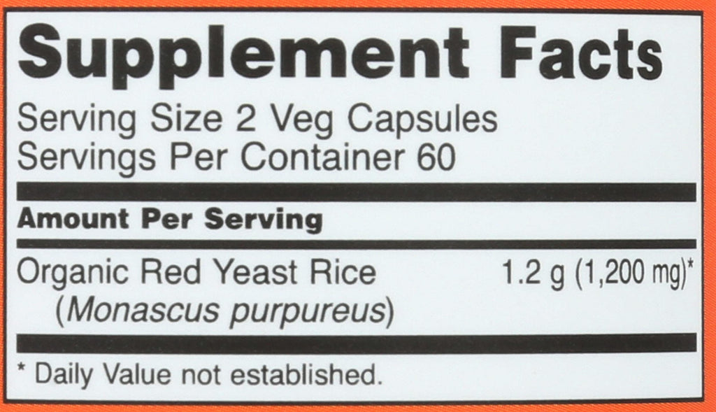 Now Foods red yeast rice benefits