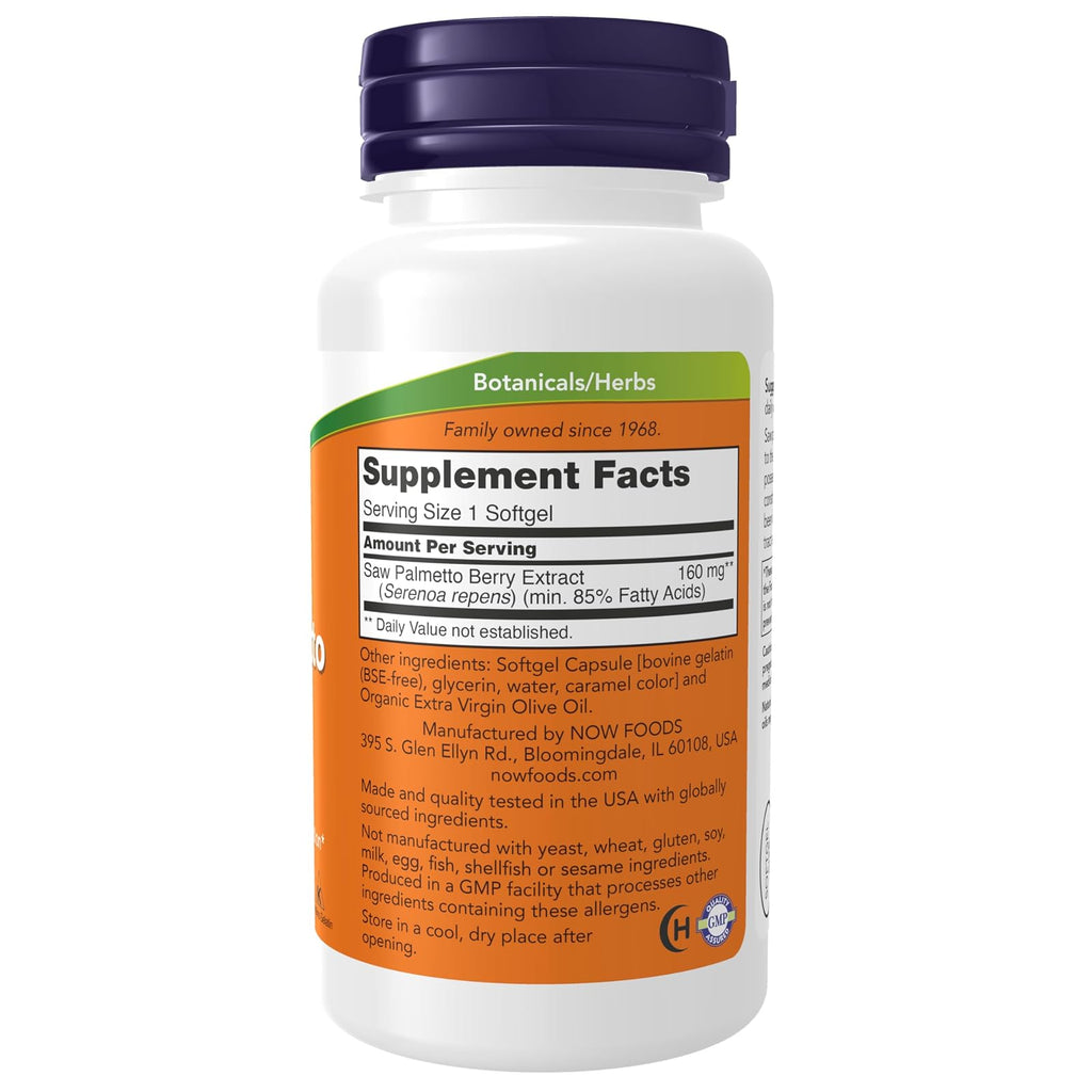 NOW Foods saw palmetto softgels benefits