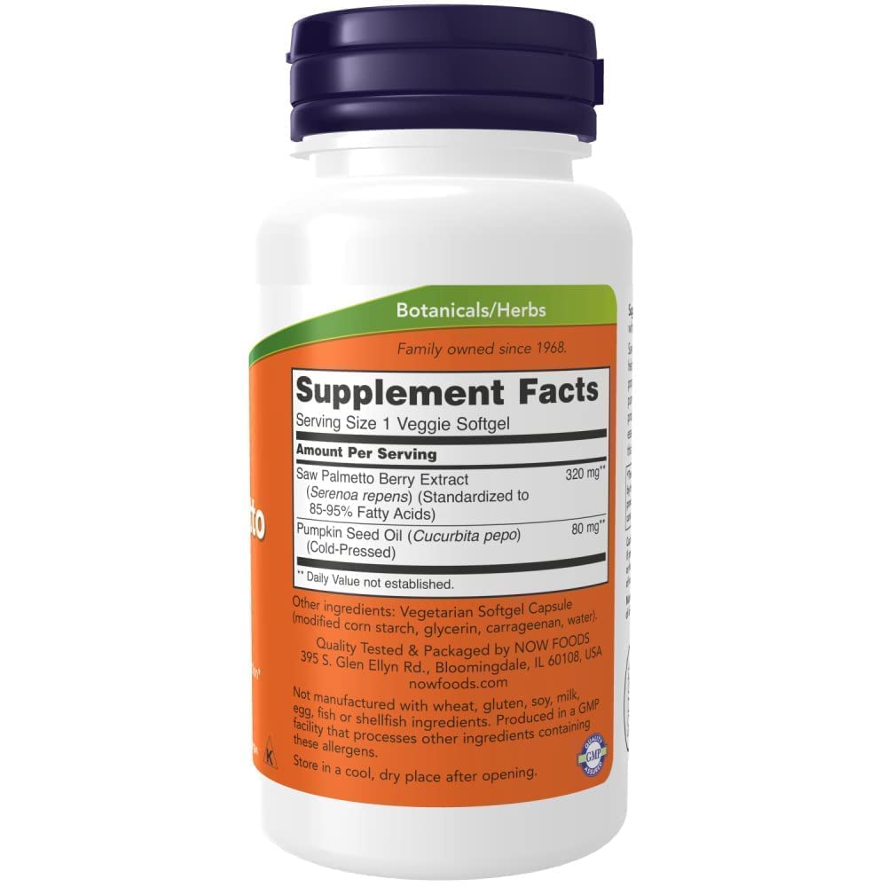 NOW Foods saw palmetto softgels benefits