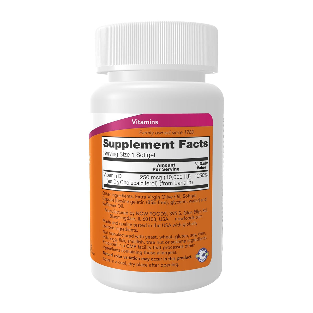 NOW Foods vitamin D-3 for immunity