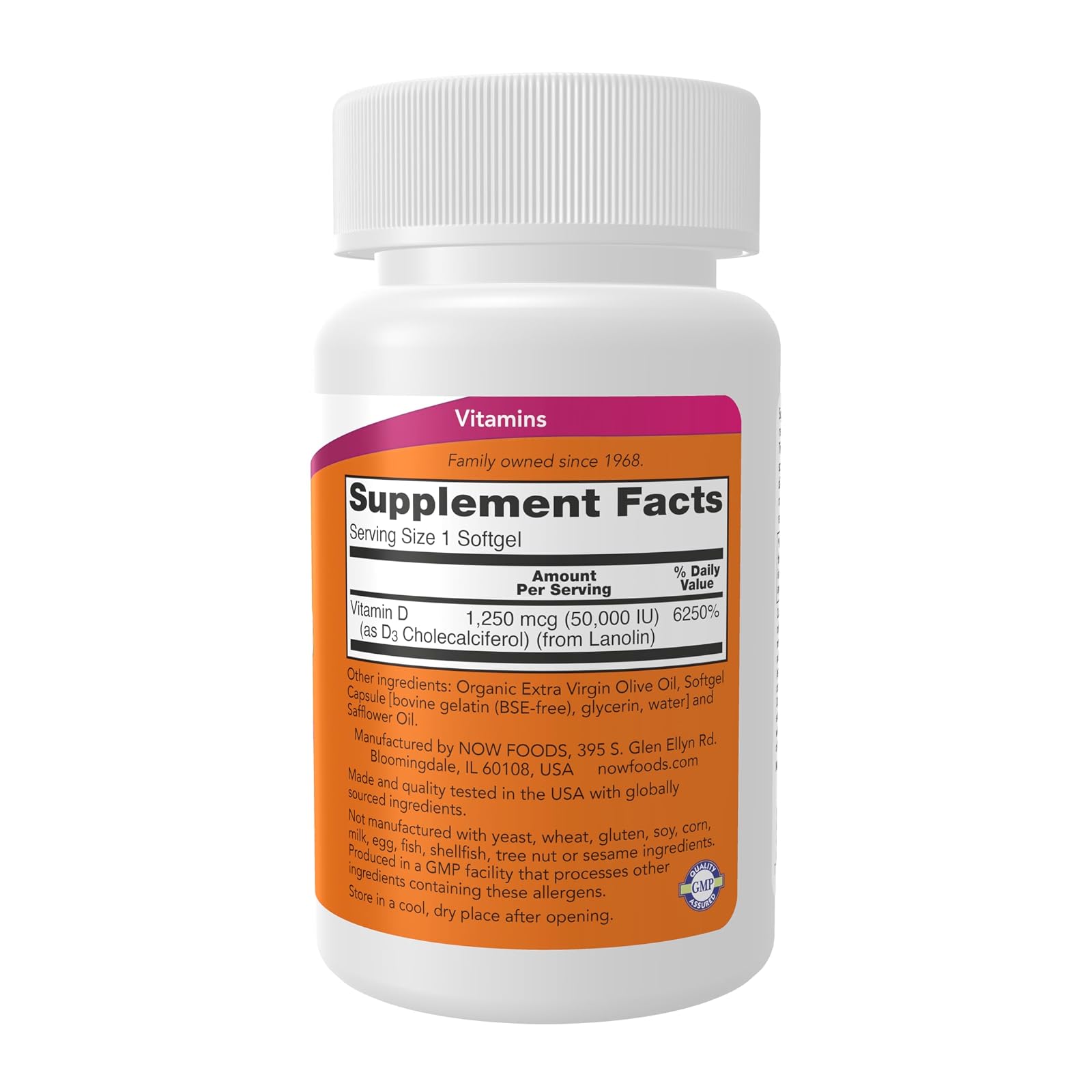 NOW Foods vitamin D3 50000 IU