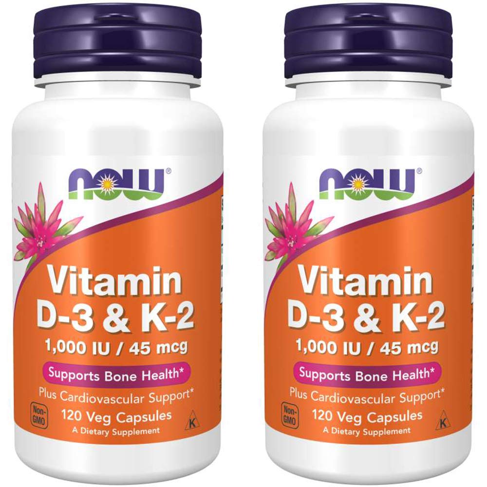 NOW Foods vitamin D3 K2 capsules