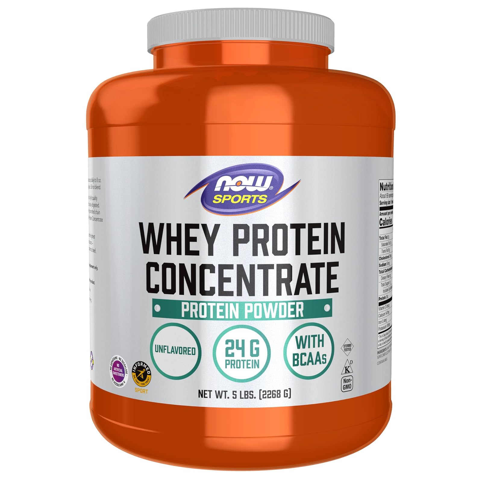 NOW Foods whey protein concentrate unflavored