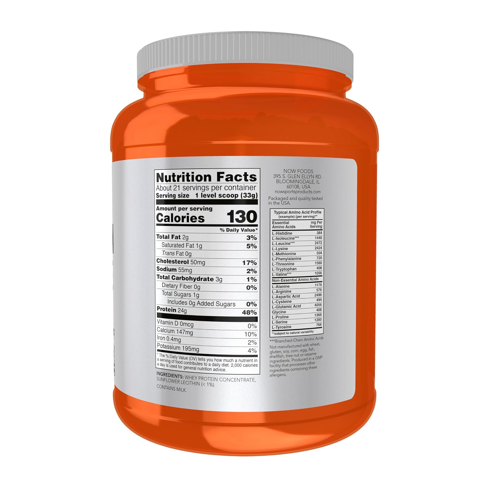 NOW Foods whey protein powder