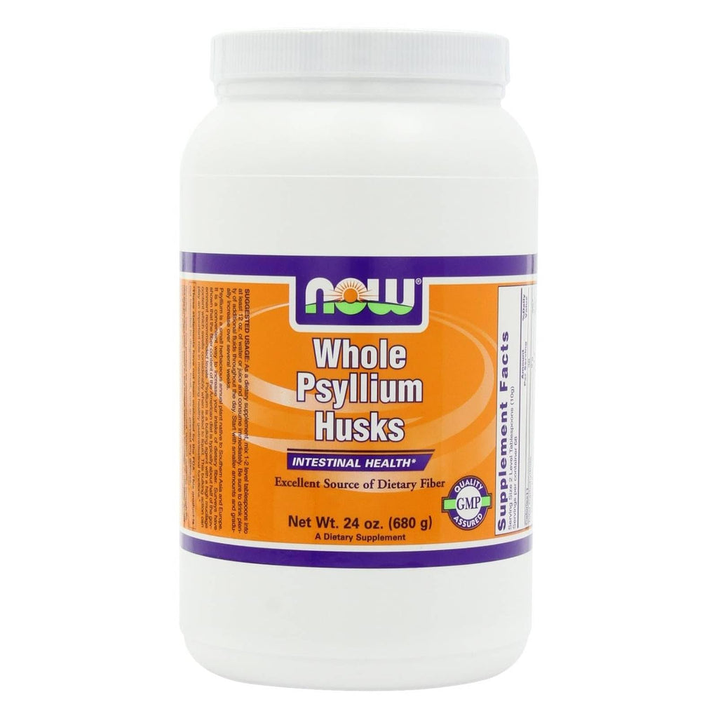 NOW Foods Whole Psyllium Husks 24 oz (680 g) - Natural Fiber Supplement for Digestive Health - 1