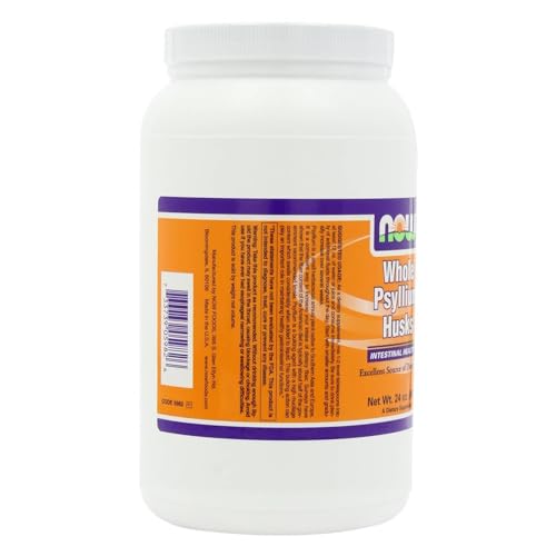 NOW Foods Whole Psyllium Husks 24 oz (680 g) - Natural Fiber Supplement for Digestive Health - 6