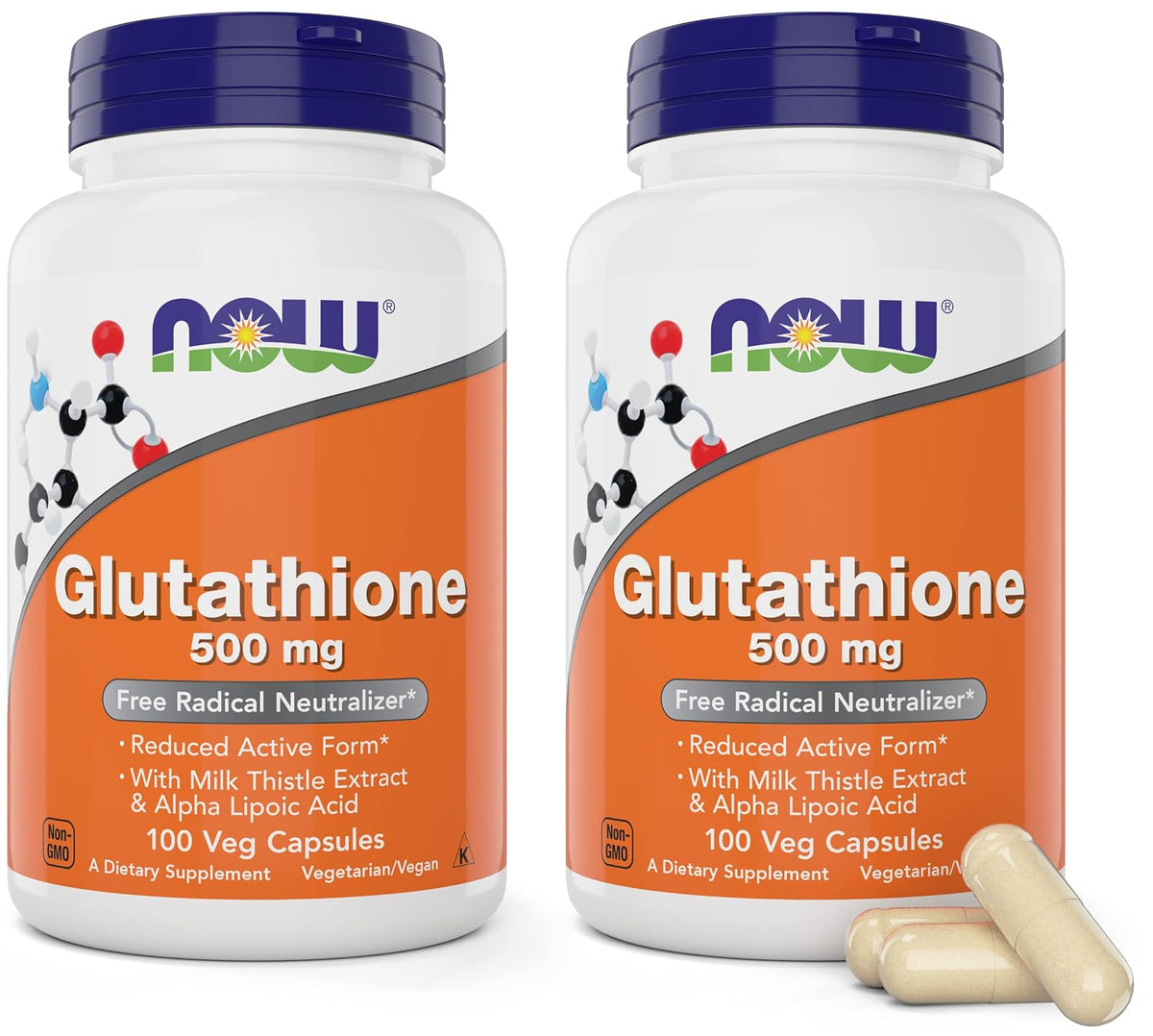 Now Glutathione 500 mg capsules