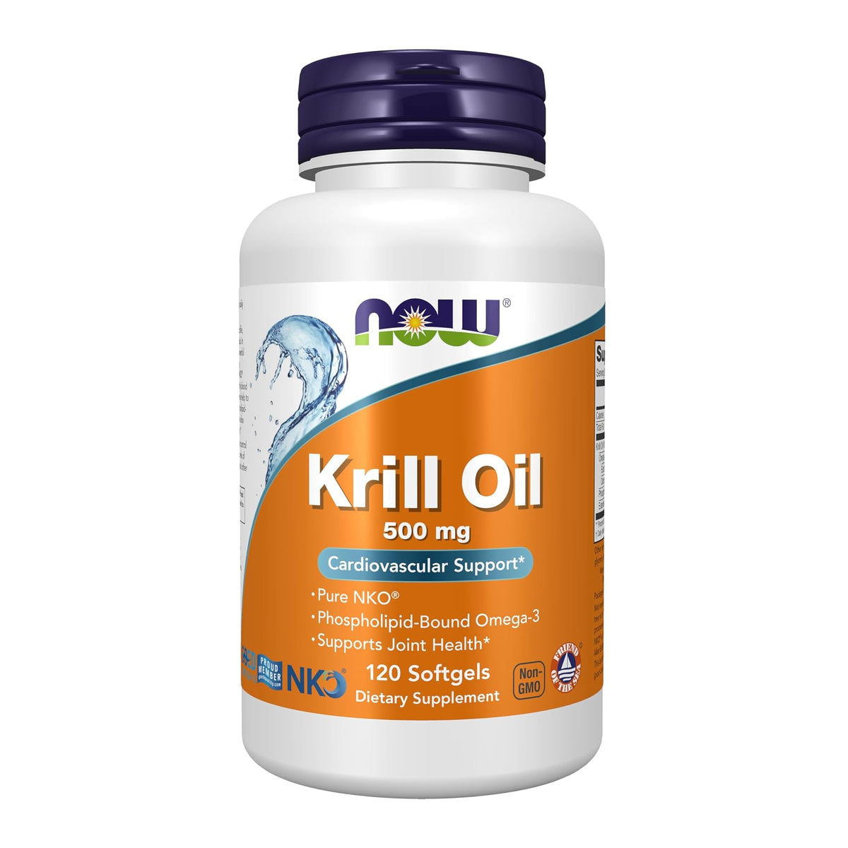 NOW krill oil softgels for heart health