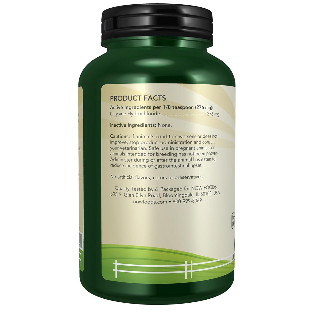 NOW l-lysine supplement for felines