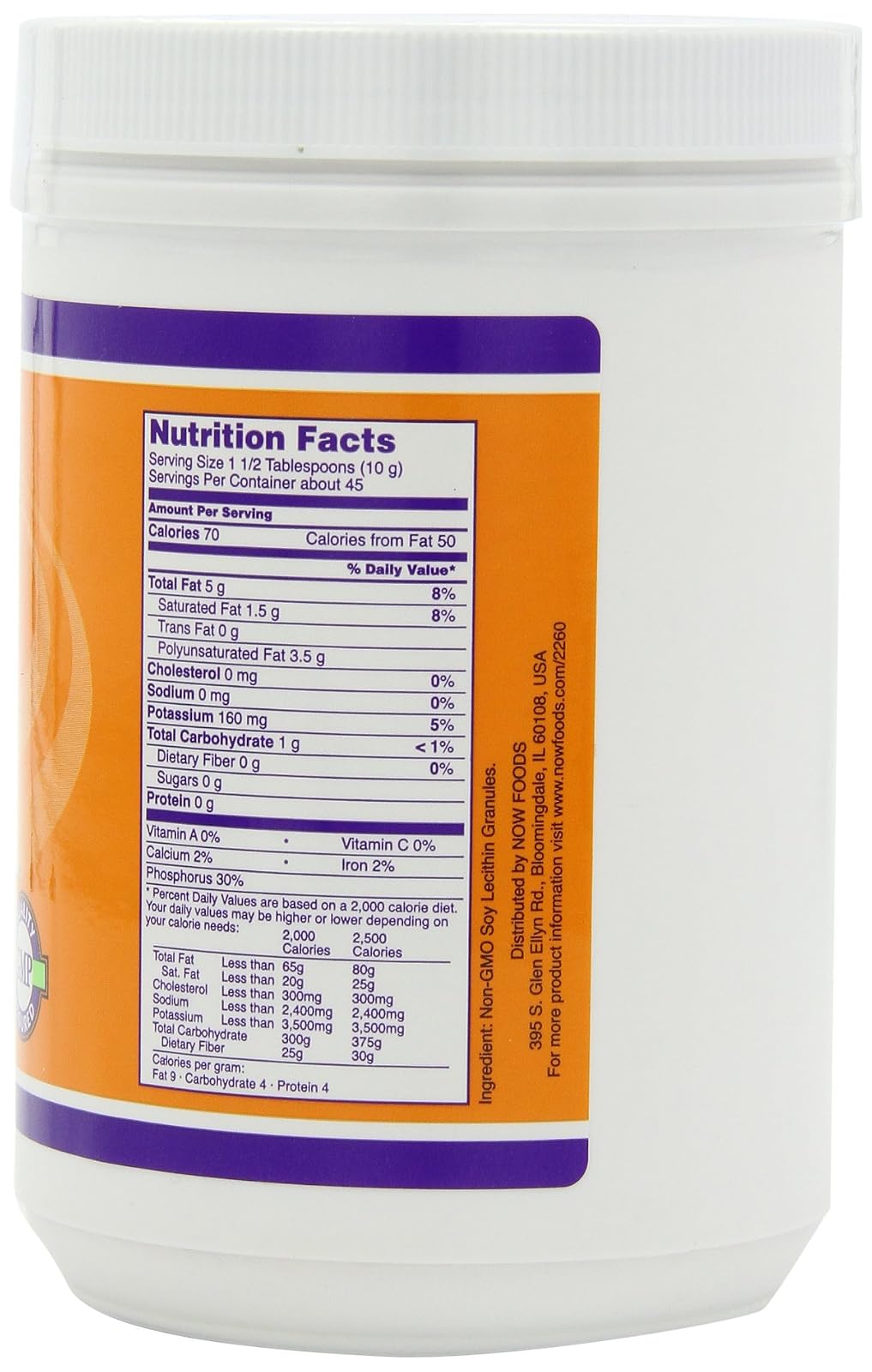 NOW Lecithin Granules for heart support