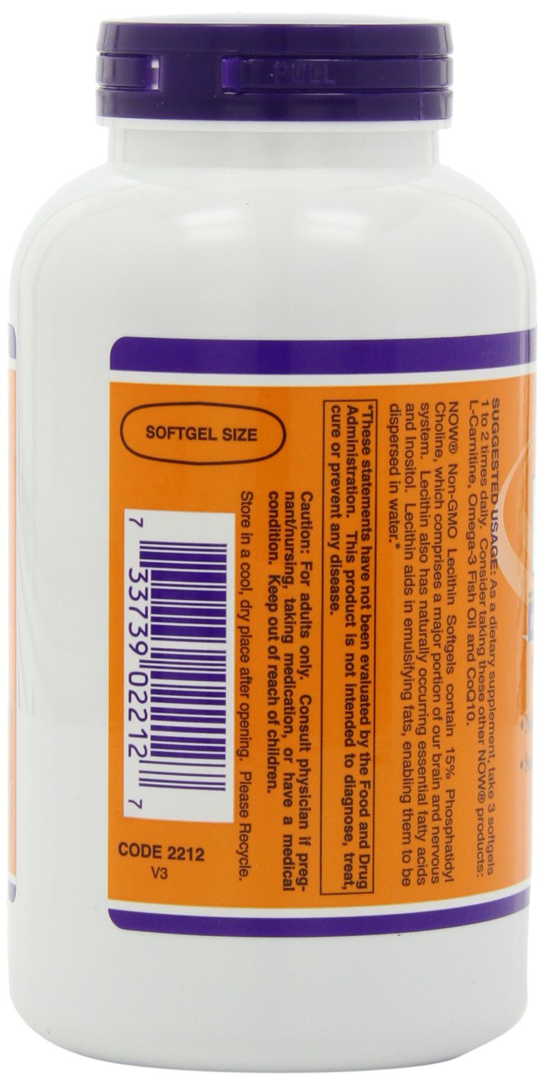 NOW Lecithin softgels for improved digestion