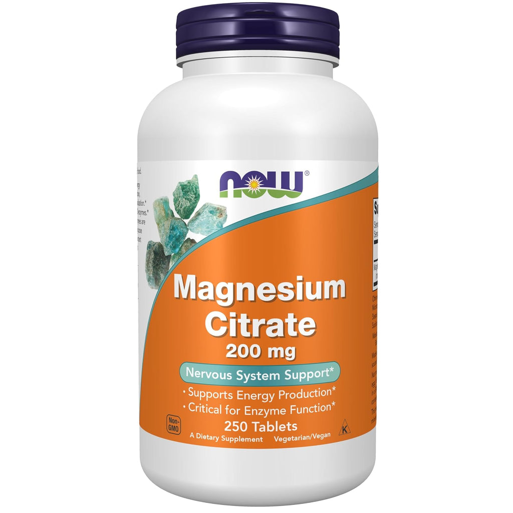 NOW Magnesium Citrate for muscle relaxation
