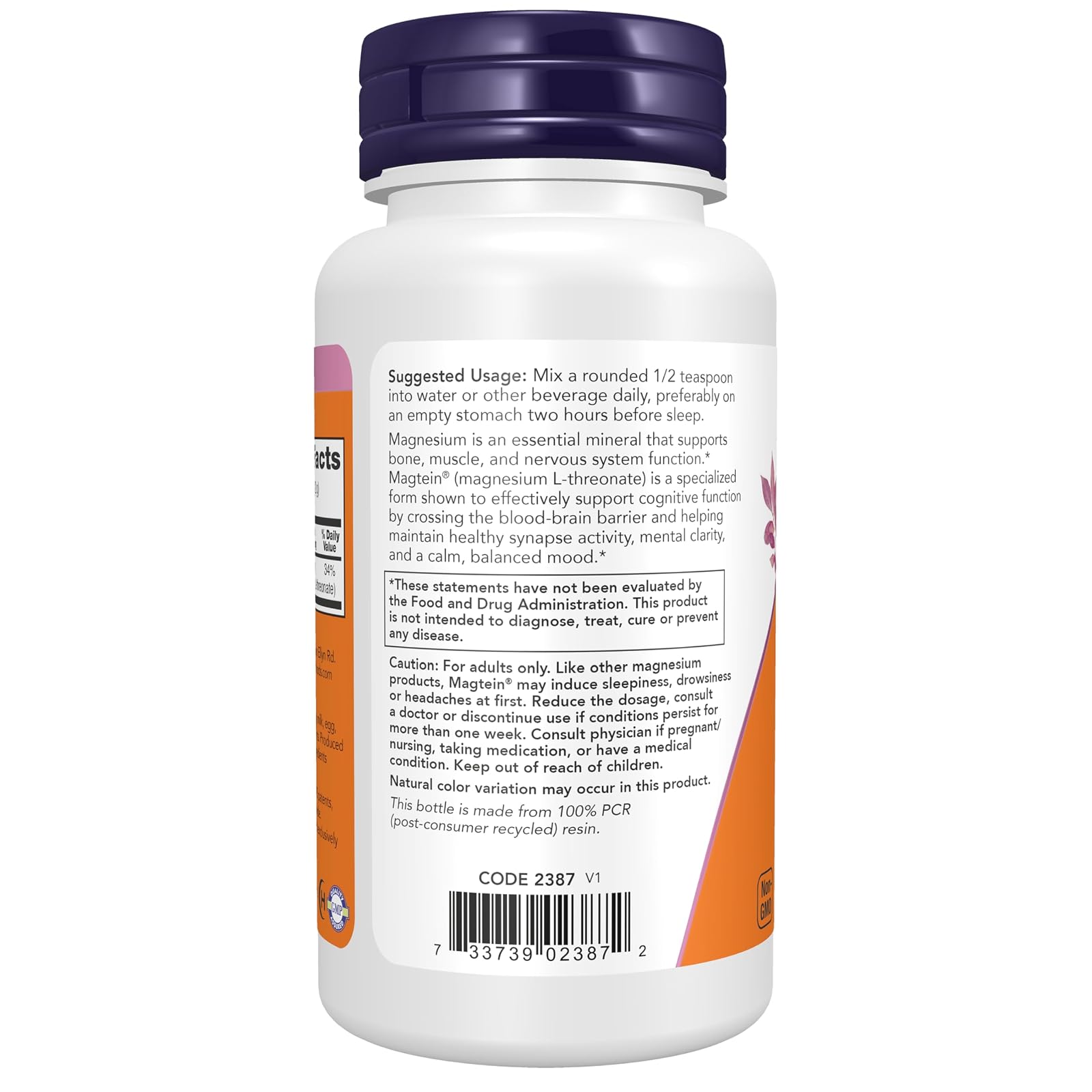 Now Magtein powder for muscle support