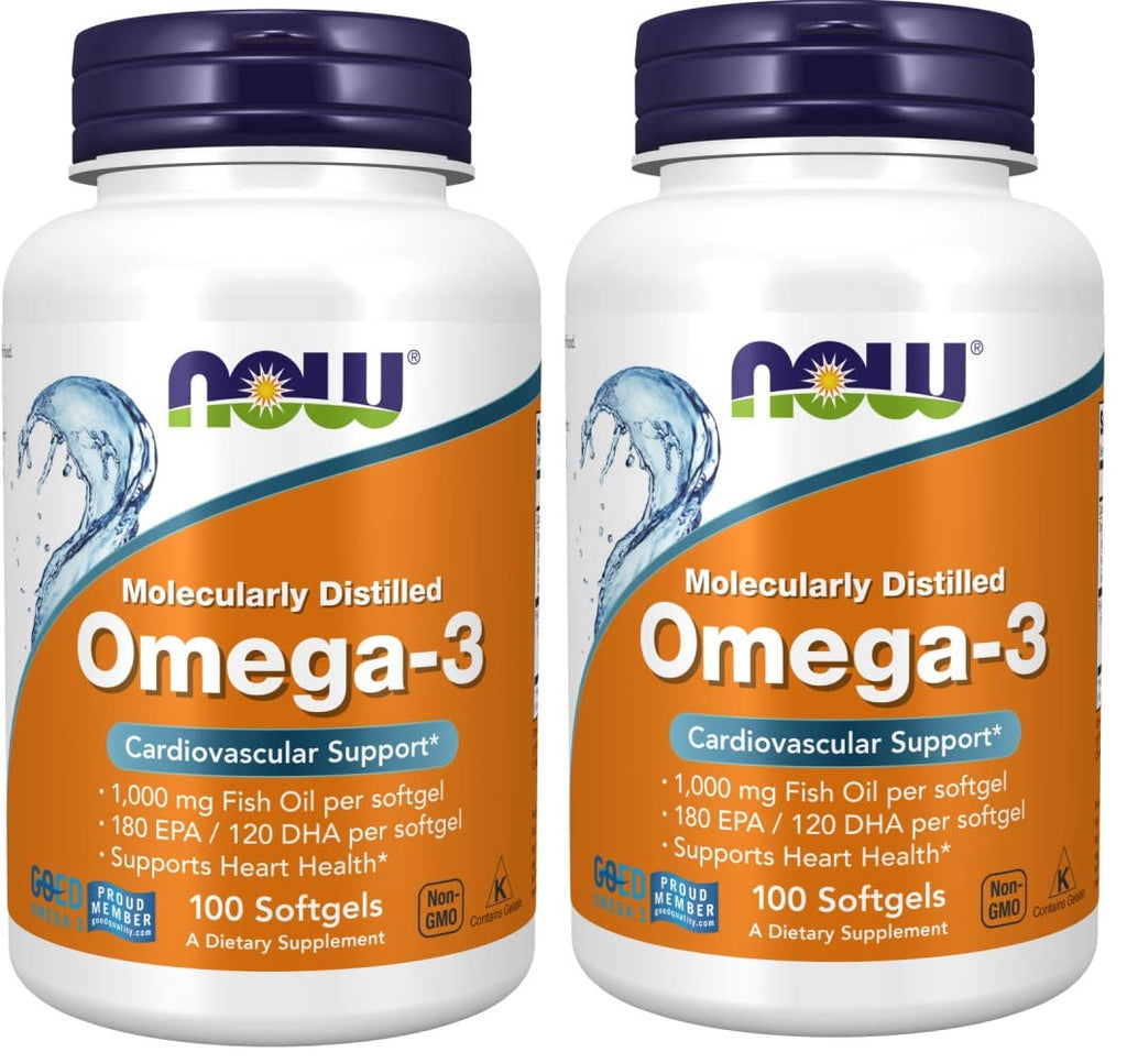 Now Omega-3 fish oil softgels