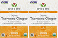 NOW Organic Turmeric Ginger herbal tea bags