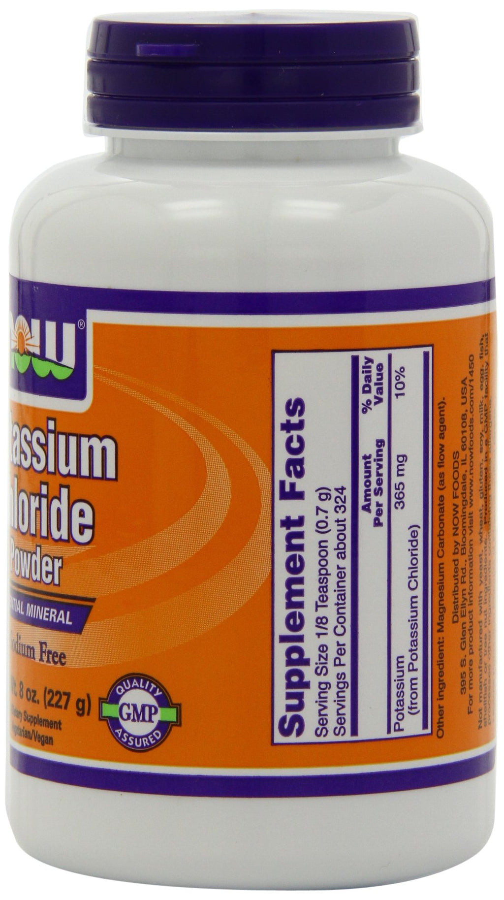 NOW potassium chloride for electrolyte balance
