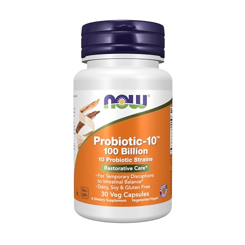 NOW Probiotic-10 for digestive health