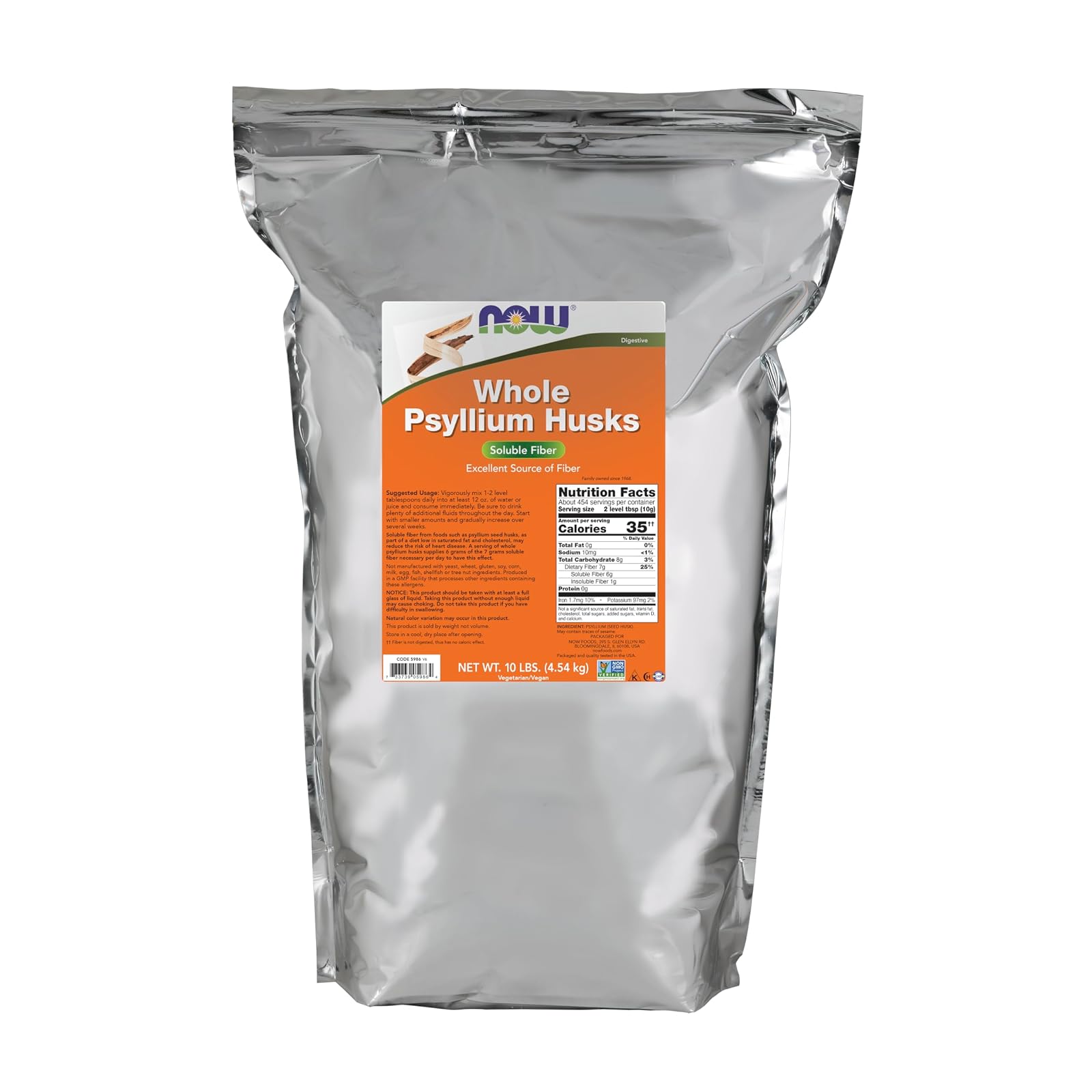 NOW psyllium husk digestive health