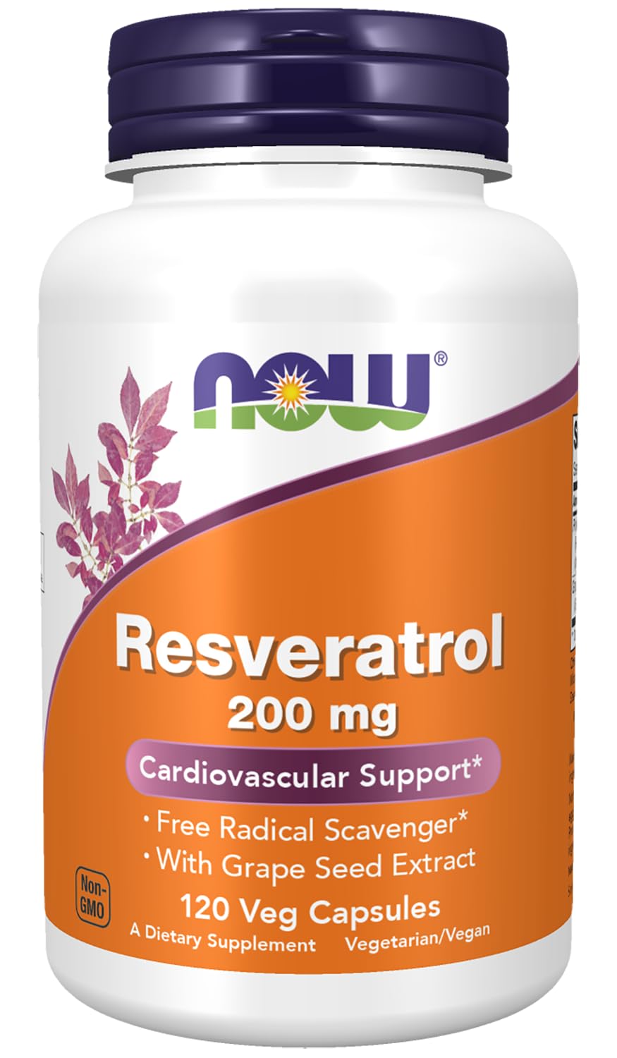 NOW Resveratrol 200 mg capsules