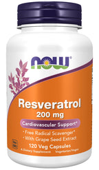 NOW Resveratrol 200 mg capsules