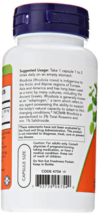 NOW rhodiola for enhanced mental clarity