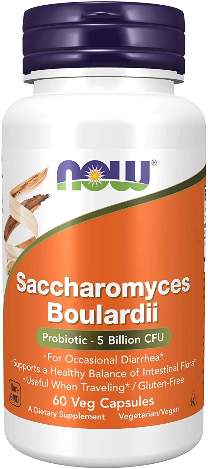 Now Saccharomyces Boulardii probiotic capsules