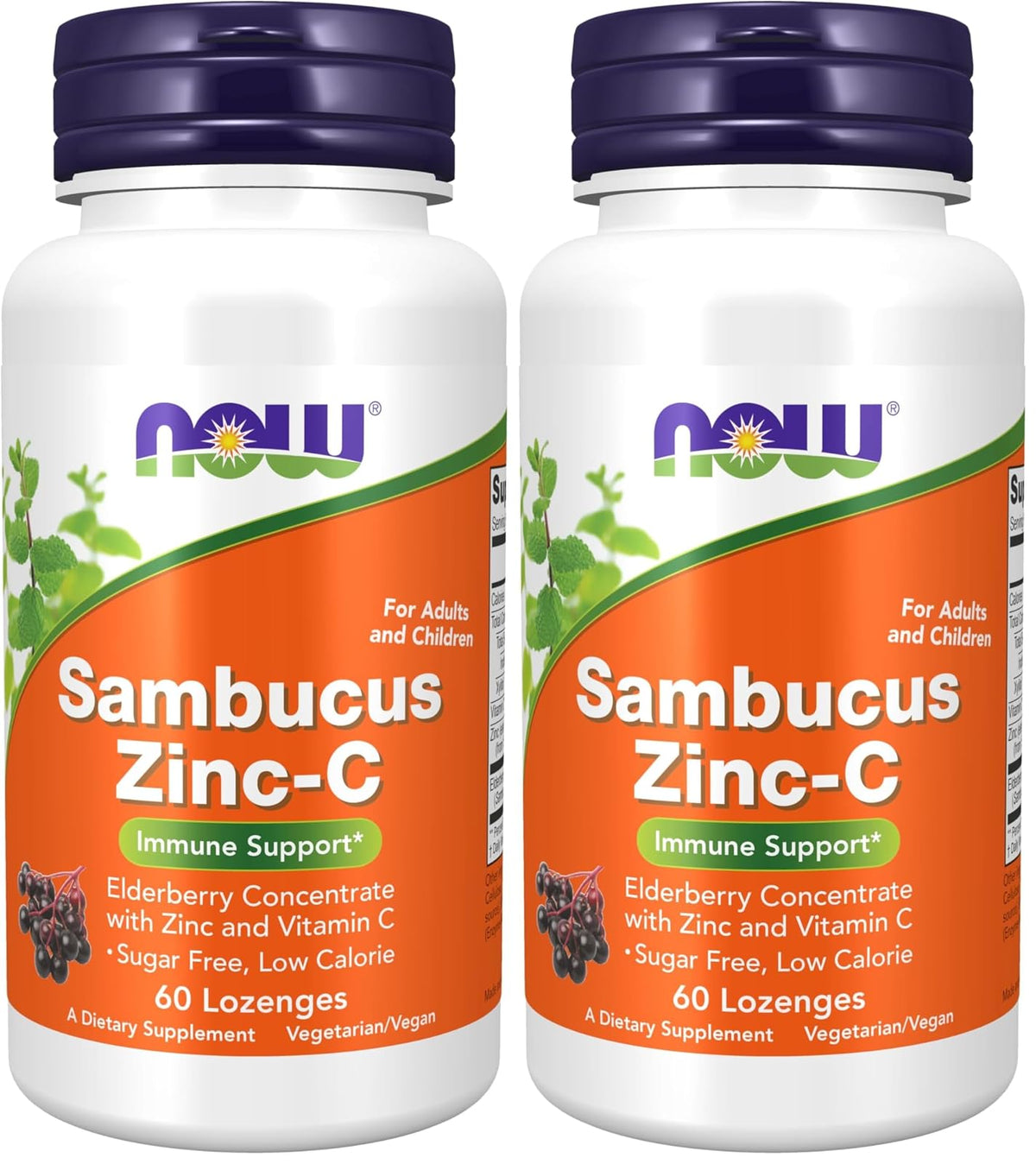 NOW Sambucus Zinc-C lozenges for immunity