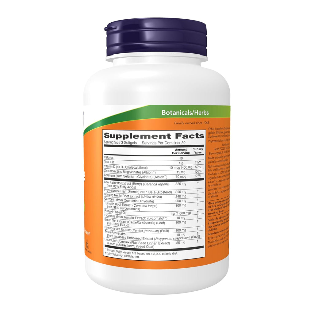 NOW saw palmetto softgels for men