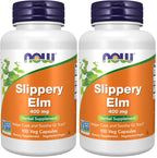 NOW Slippery Elm capsules for digestion