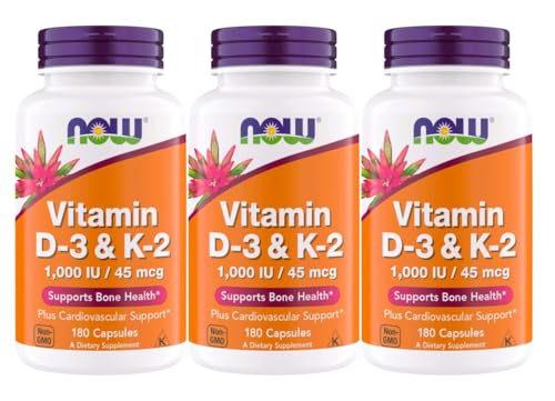 Now Supplements Vitamin D3 K2 capsules