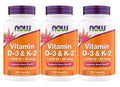 Now Supplements Vitamin D3 K2 capsules