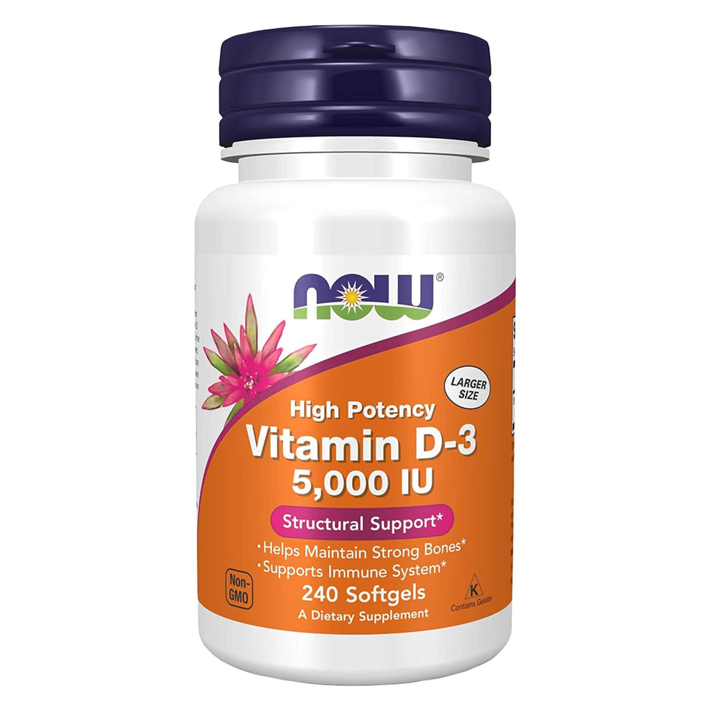 NOW Vitamin D-3 5000 IU softgels