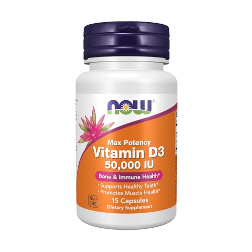 Now Vitamin D3 50000 IU capsules