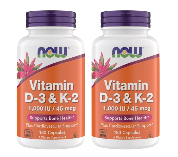 Now Vitamin D3 K2 vegetarian capsules