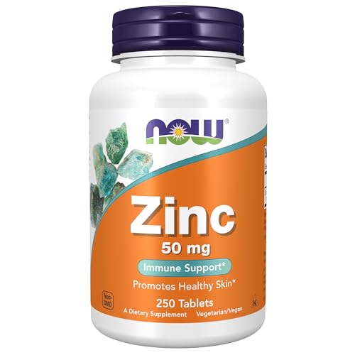 NOW Zinc 50 mg tablets for immunity