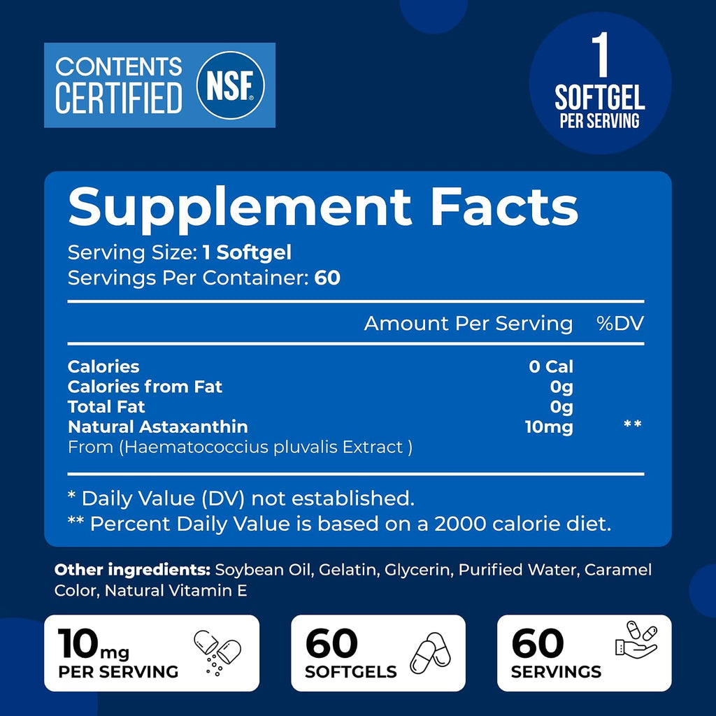 NSF Certified Astaxanthin for skin support