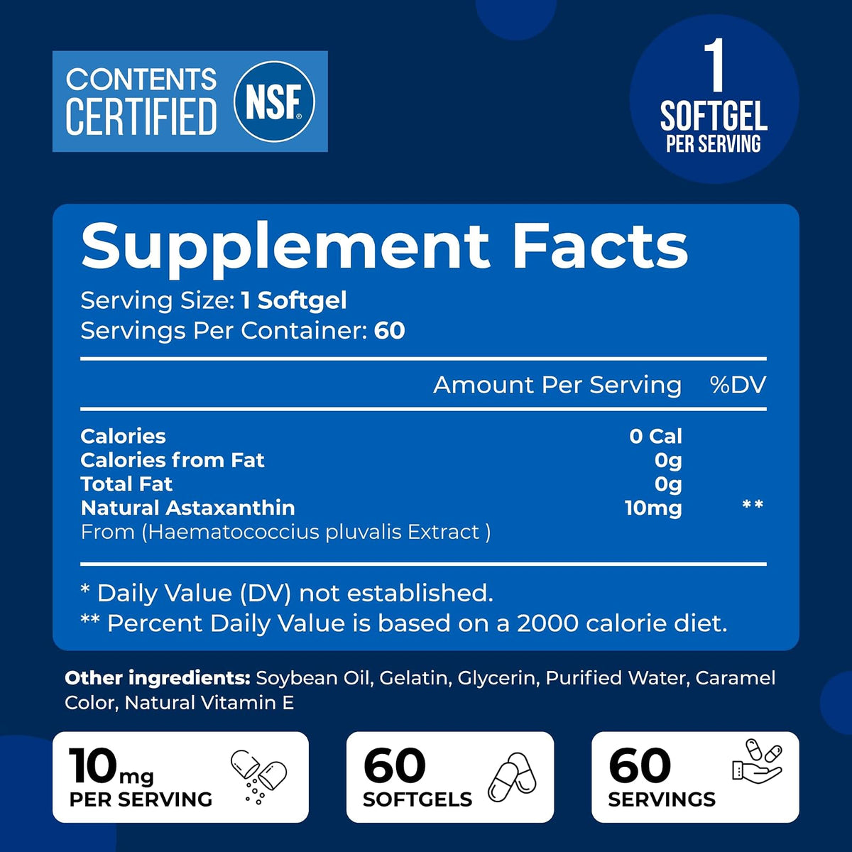 NSF Certified Astaxanthin for skin support