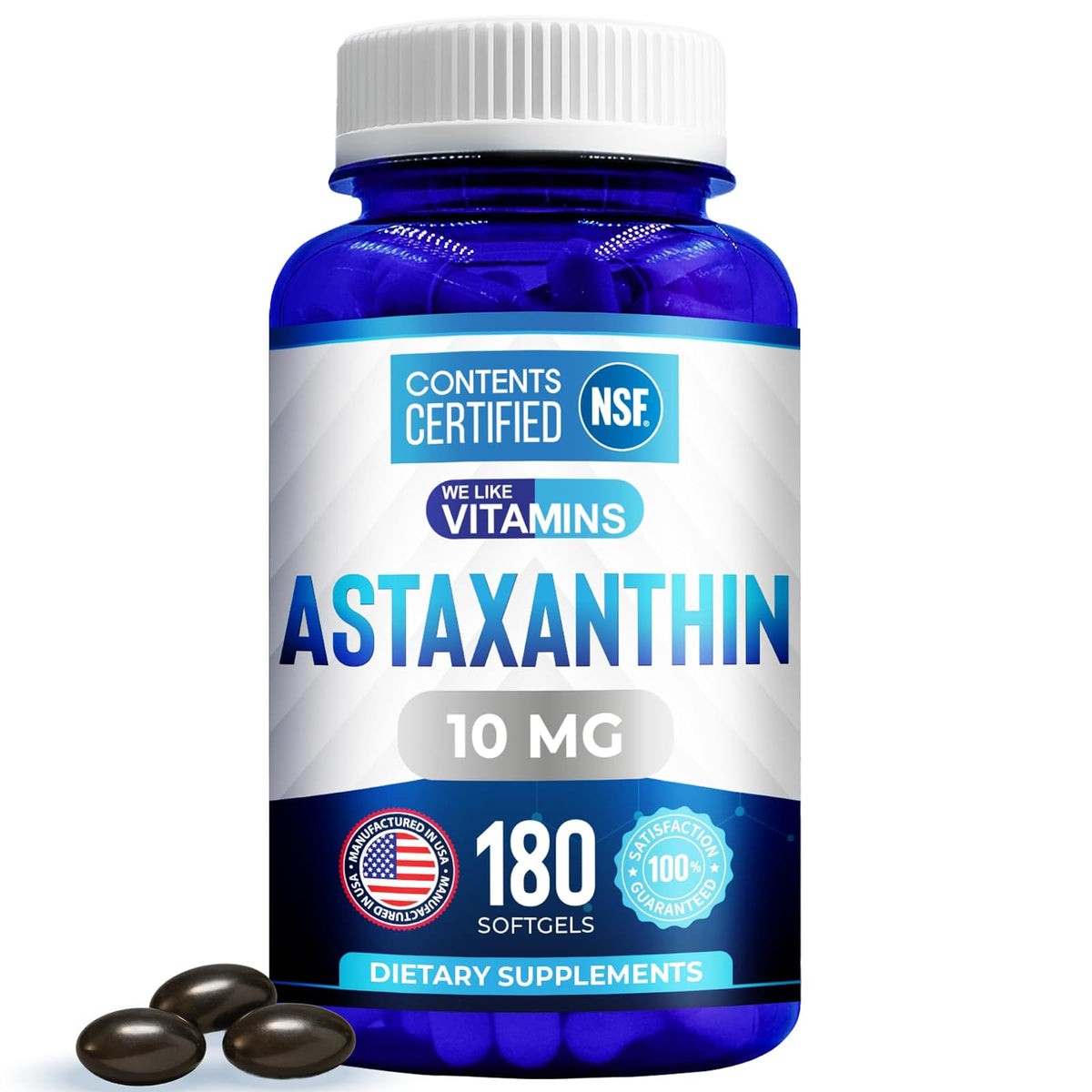 NSF Certified Astaxanthin softgels for wellness