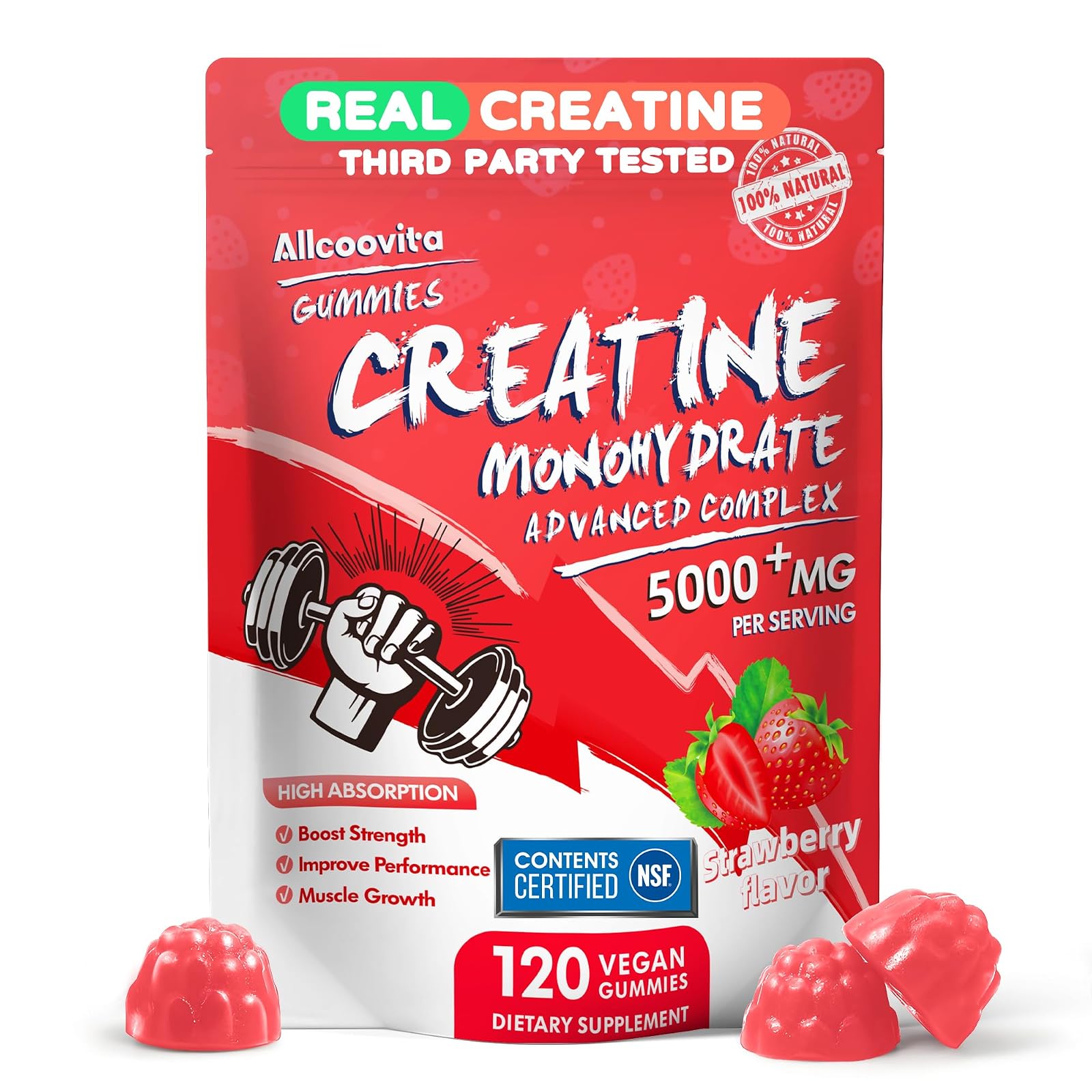 NSF certified creatine gummies for energy