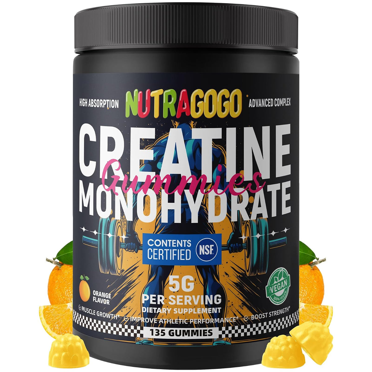 NSF certified creatine gummies for energy