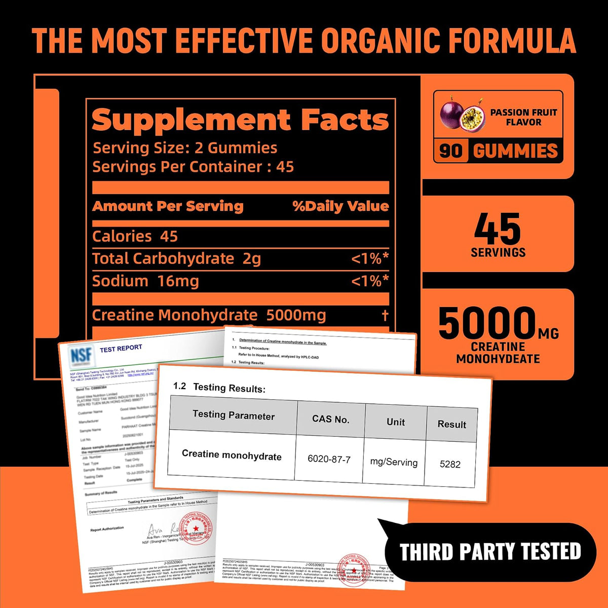 NSF certified creatine supplement